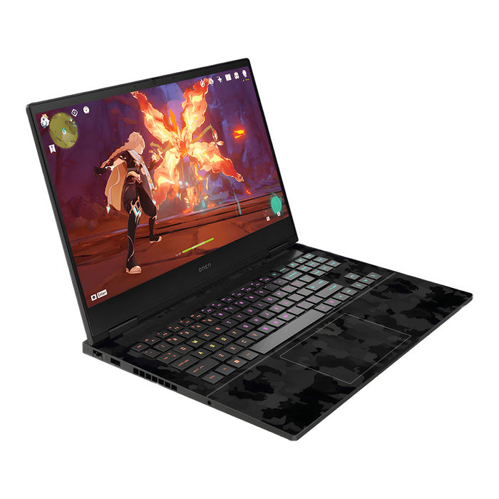 Textured Black Camouflage HP Omen Gaming 16 Laptop Skin