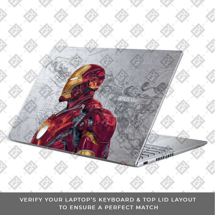 Transparent Futuristic Iron Man Asus Vivobook 16X M1603QA Laptop Skin