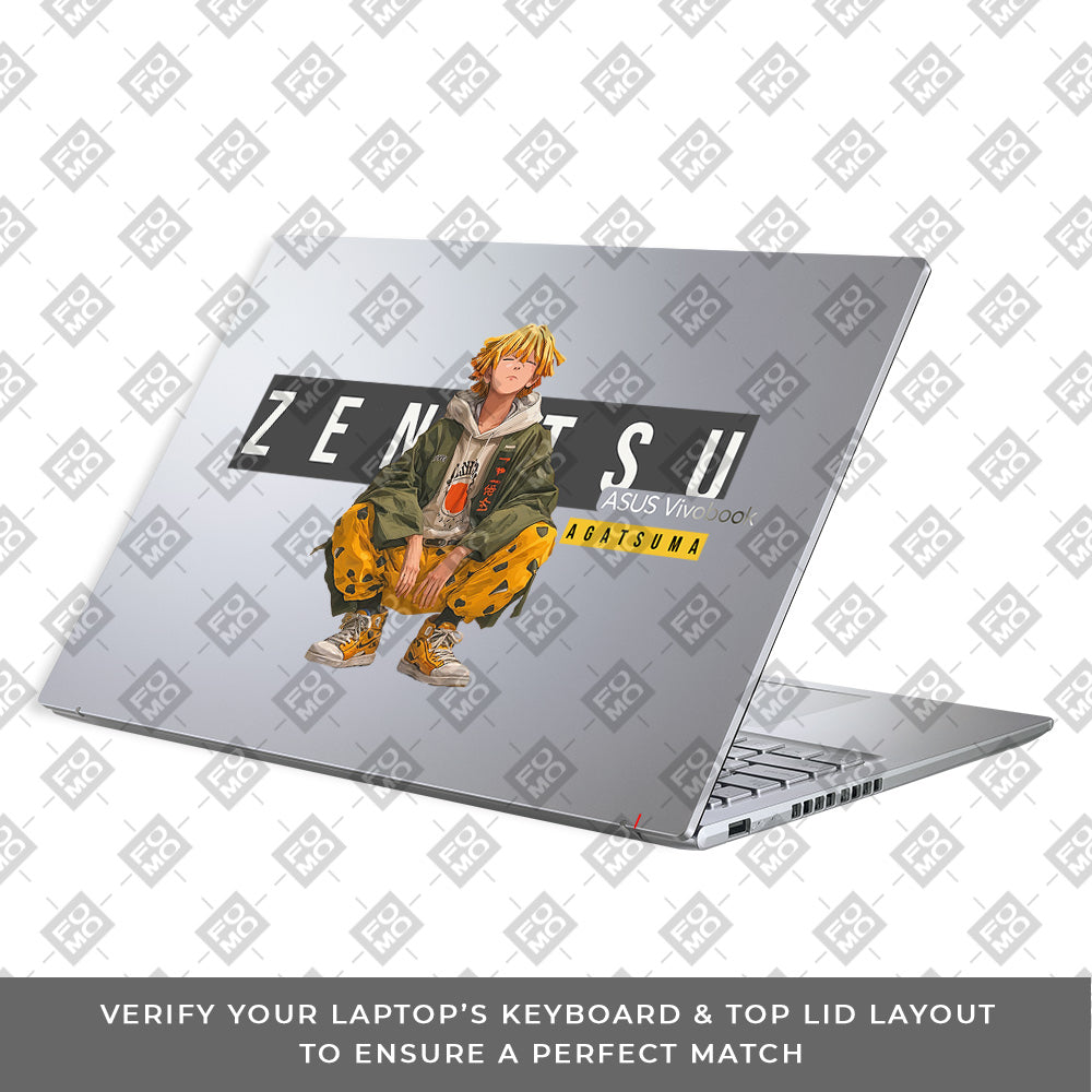 Transparent Zenitsu Agatsuma Asus Vivobook 16X M1603QA Laptop Skin