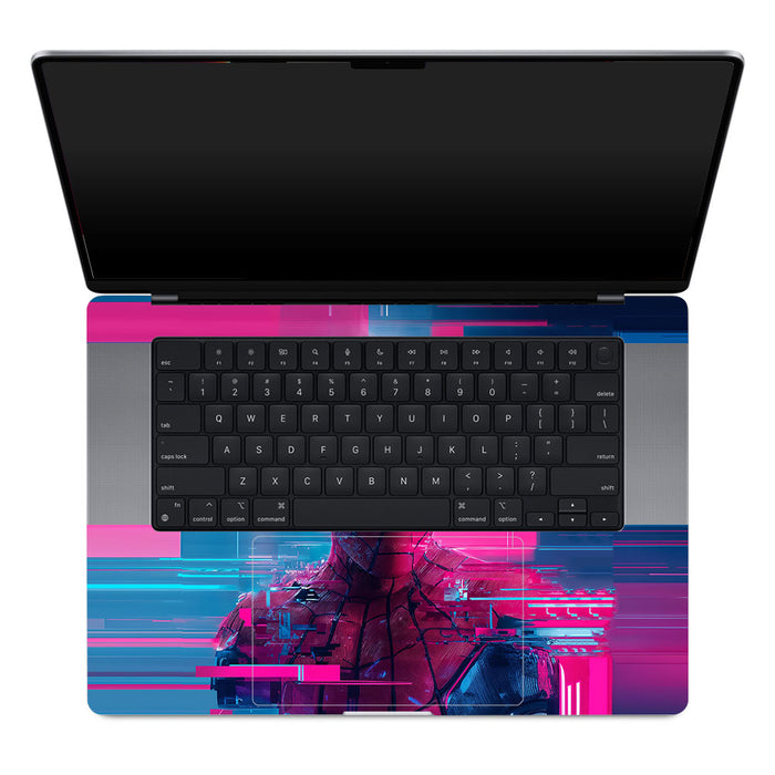 Glitch Spider MacBook Pro 16 M1, M2, M3, M4 2021-2024 3D Laptop Skin