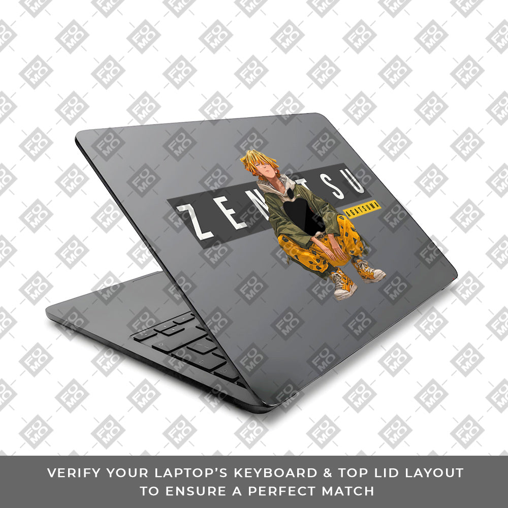 Transparent Zenitsu Agatsuma MacBook Air 13 M4 2025 Laptop Skin