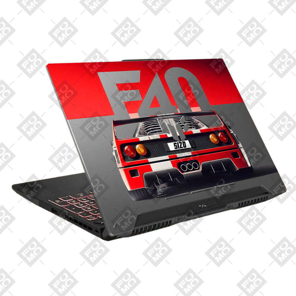 Transparent Ferrari F40 Asus TUF F15 FX507 & A15 FA507 Laptop Skin
