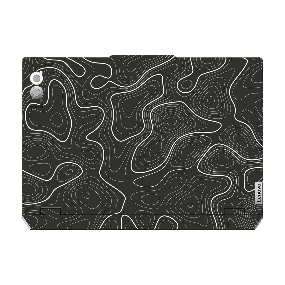 Grayscale Topographic Lines Lenovo LOQ 2024, 2025 Laptop Skin