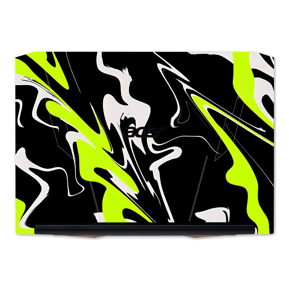 Neon Green and Black Patterns Acer Nitro 5 AN515 45, 55, 57 Laptop Ski