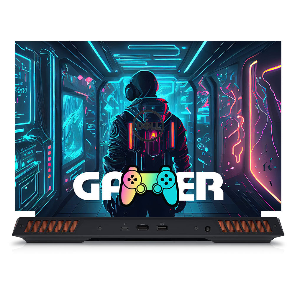 Gamer in Glowing Background Dell G15 5520, 5530 Laptop Skin