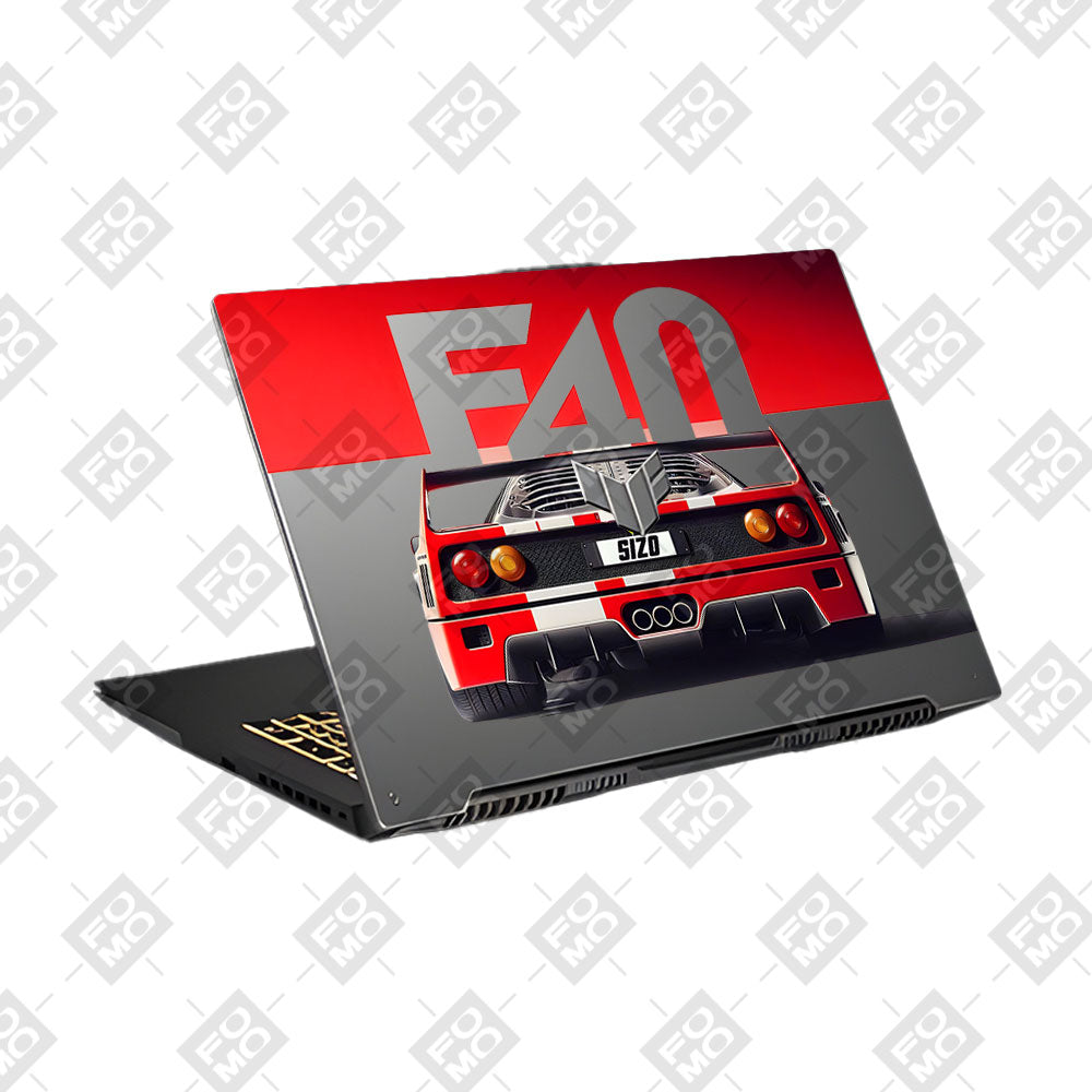 Transparent Ferrari F40 Asus TUF Gaming F17 FX707Z Laptop Skin