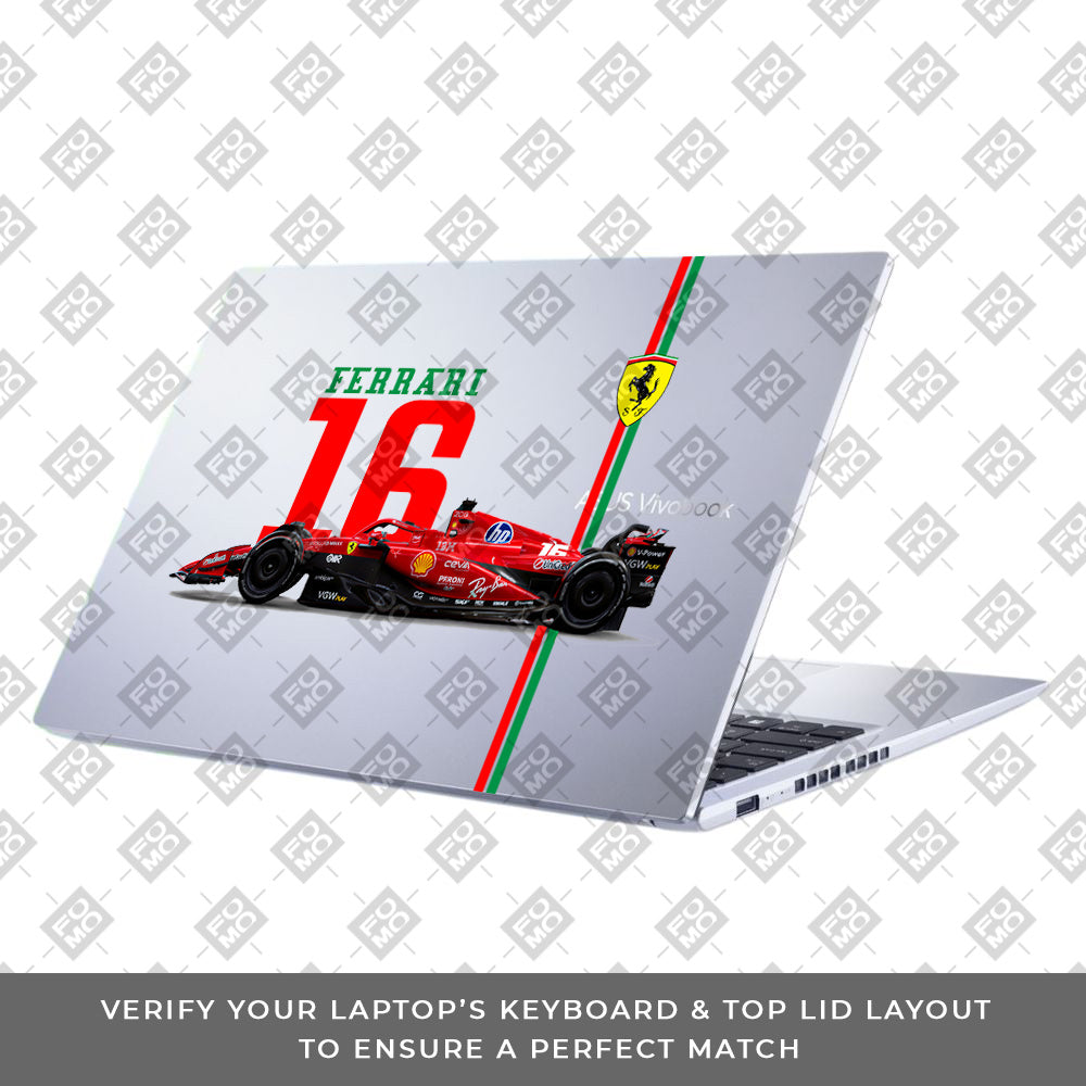 Transparent Ferrari Flame Asus Vivobook 15 X1502ZA Laptop Skin
