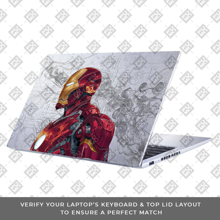 Transparent Futuristic Iron Man Asus Vivobook 15 X1502ZA Laptop Skin