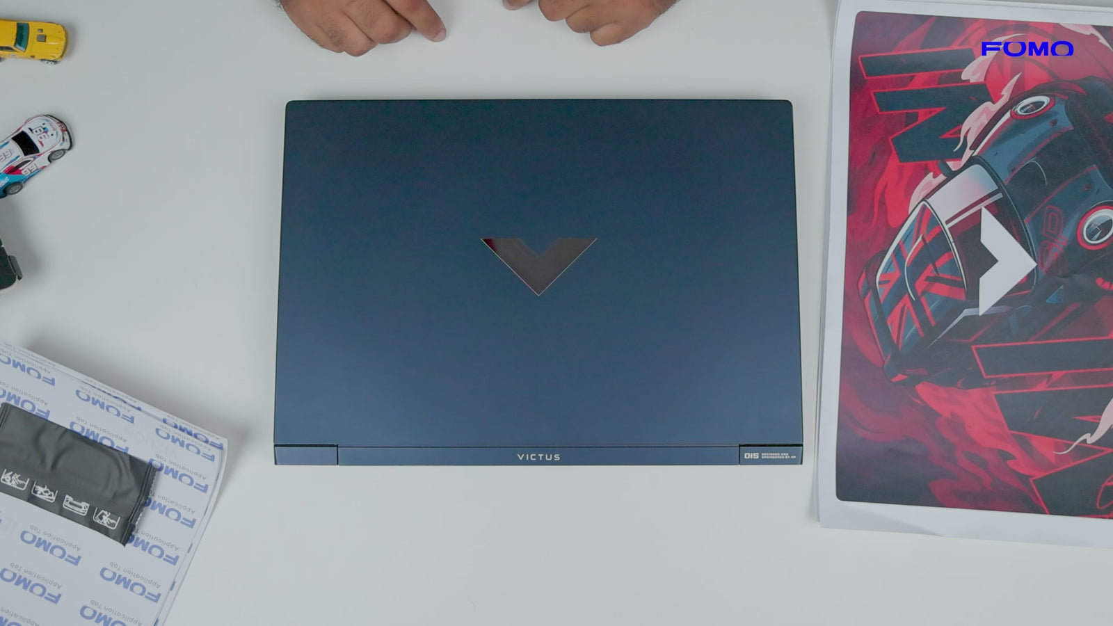 Crimson Waves HP Victus Laptop Skin