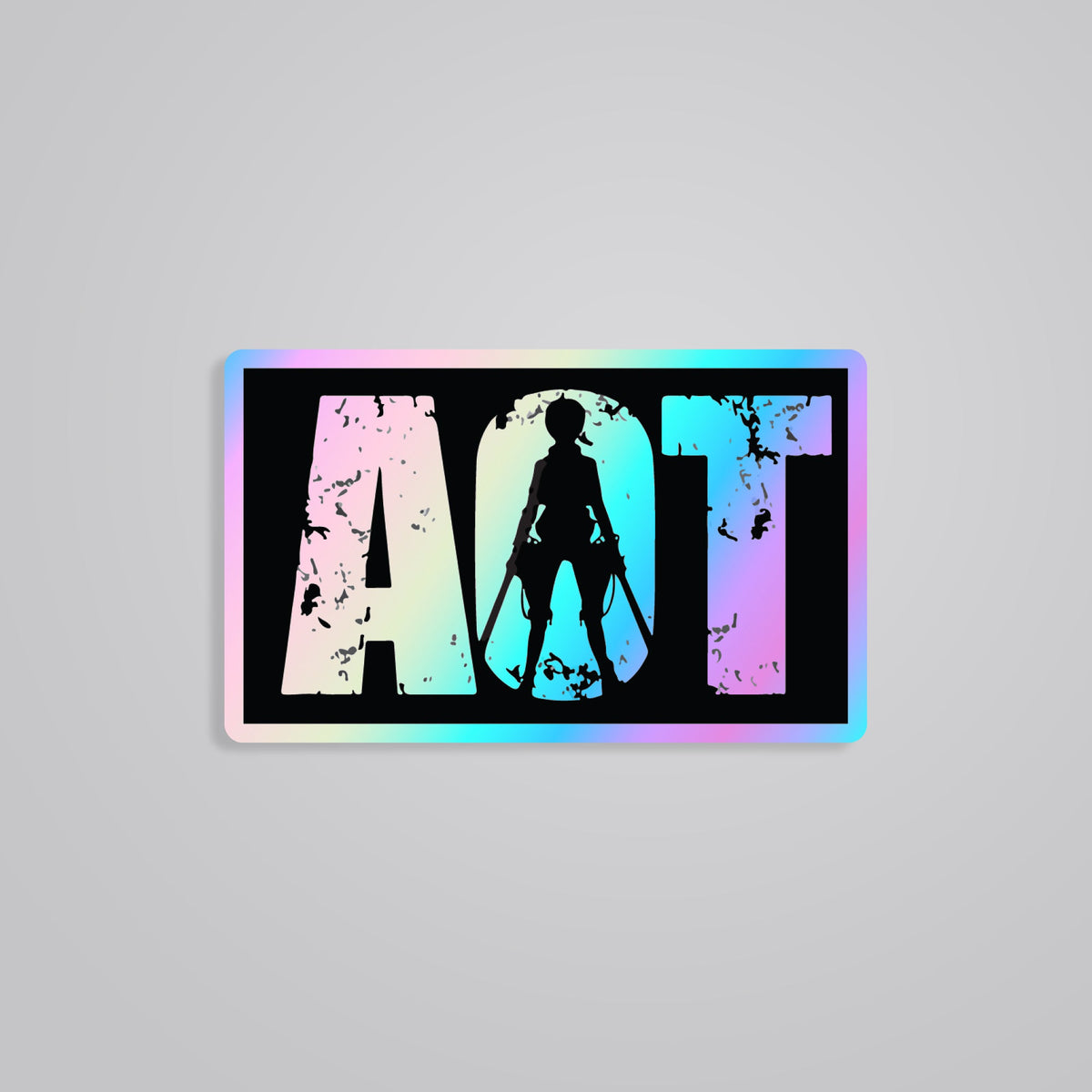 Eren Silhouette AOT Anime Holographic Sticker – Unleash Titan Power in ...