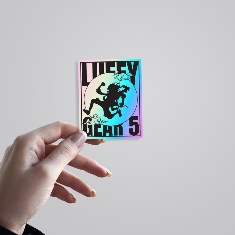 Luffy Gear 5 One Piece Anime Holographic Sticker – Unleash Pirate King ...