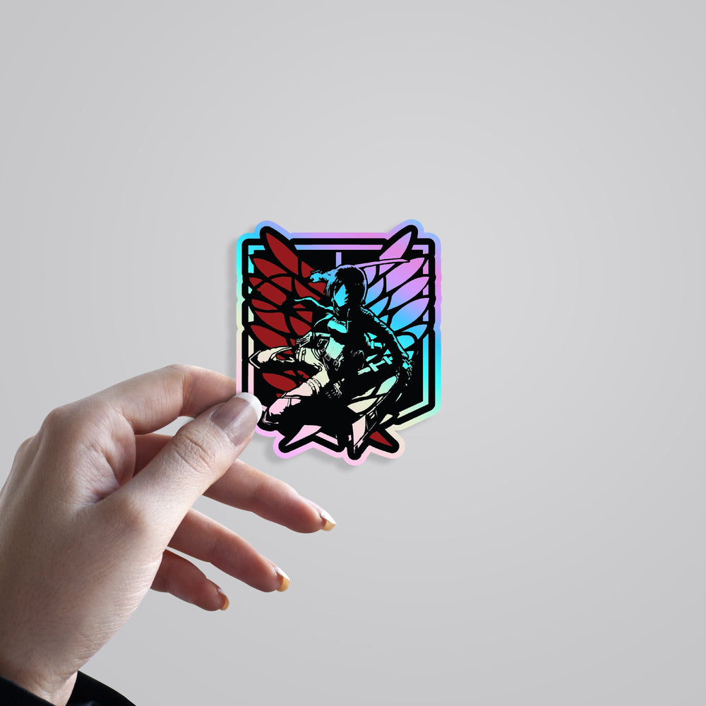 Mikasa Ackerman AOT Anime Holographic Sticker – Unleash the Strength of ...