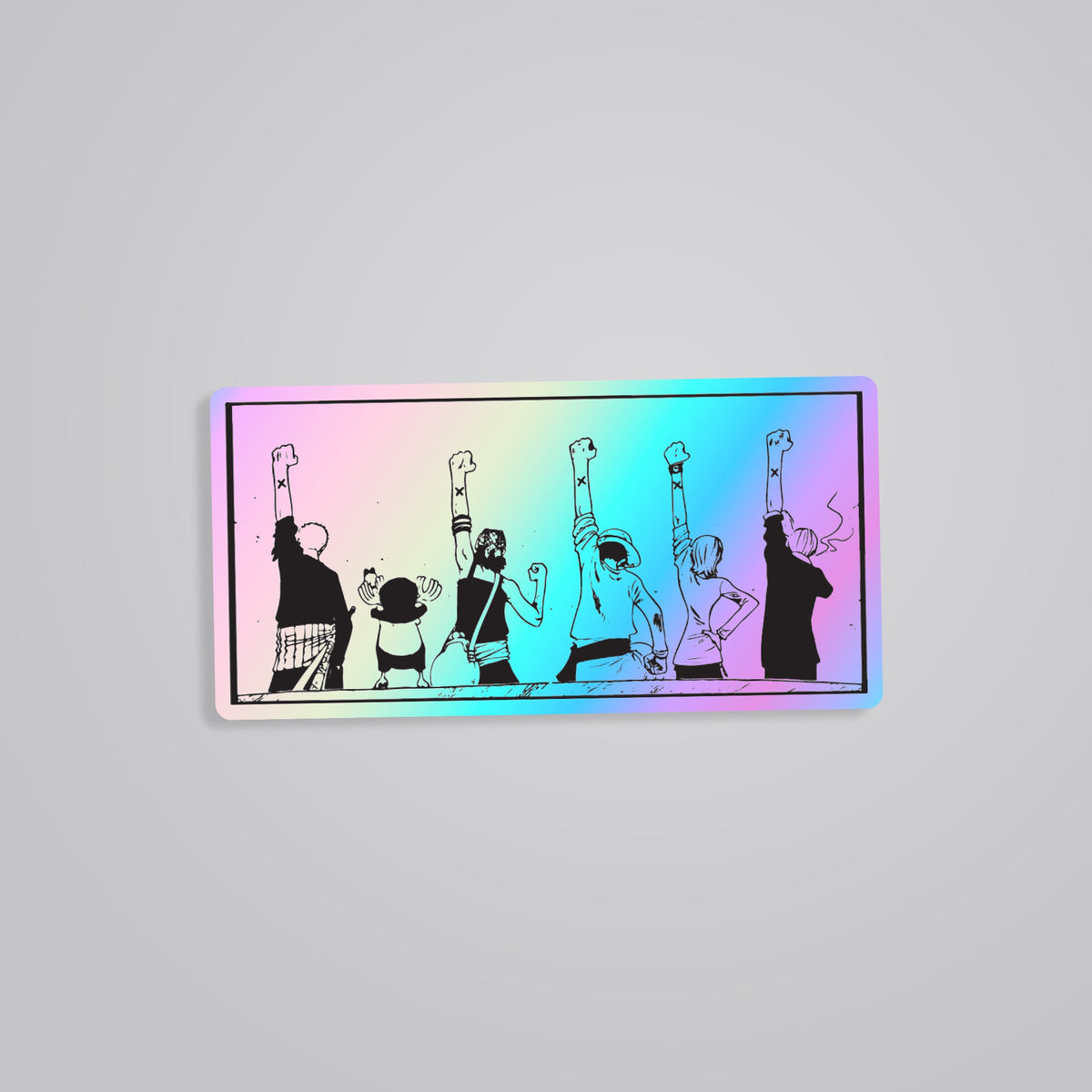 Nakama One Piece Anime Holographic Sticker – Sail the Seas with Luffy's ...