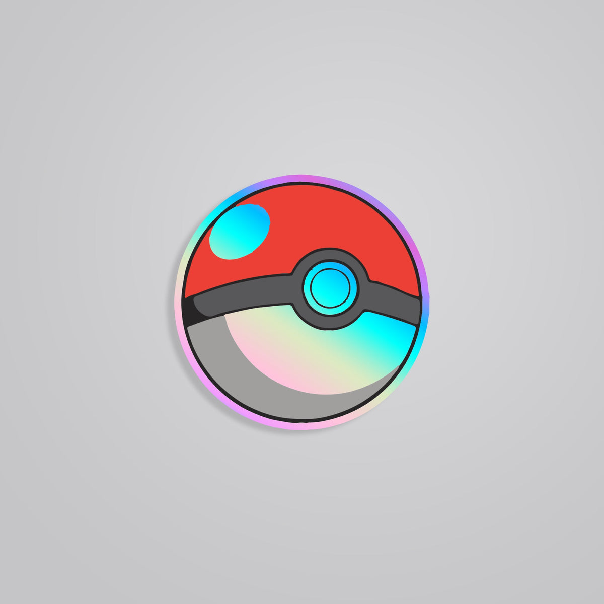 Pokemon Ball Anime Holographic Sticker – Catch the Magic with Vibrant Style