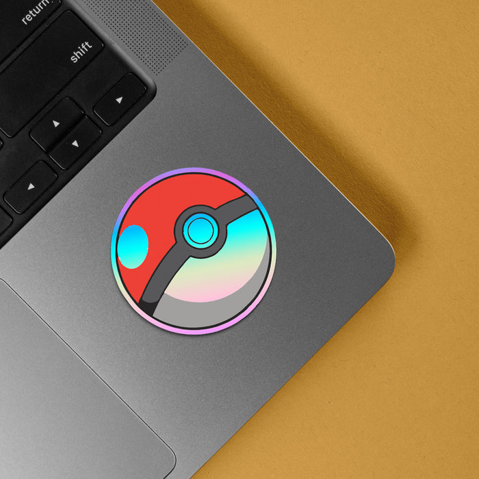 Pokemon Ball Anime Holographic Sticker – Catch the Magic with Vibrant Style