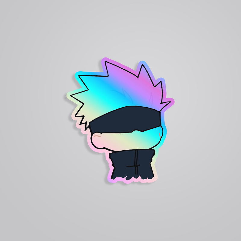 Satoru Gojo JJK Holographic Sticker – Unleash Cursed Energy with Style
