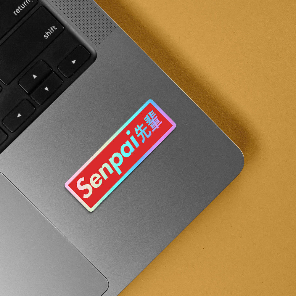 Senpai Anime Holographic Sticker – Notice Me with Shimmering Anime Charm