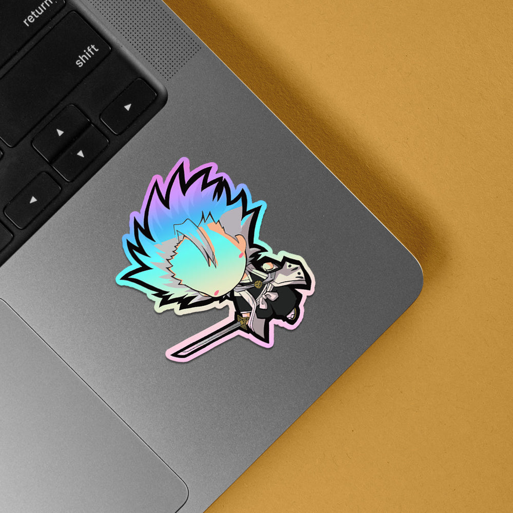 Toshiro Chibi Bleach Anime Holographic Sticker – Freeze Time with Cute ...