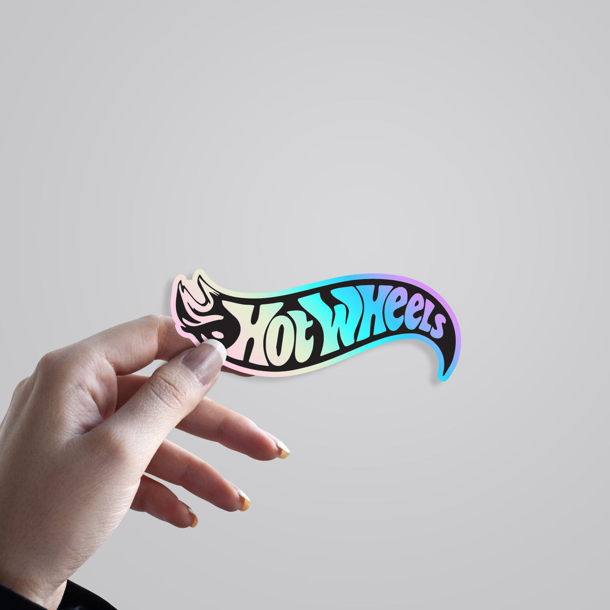Hot Wheels Holographic Sticker – Blaze the Trails with Shimmering Speed
