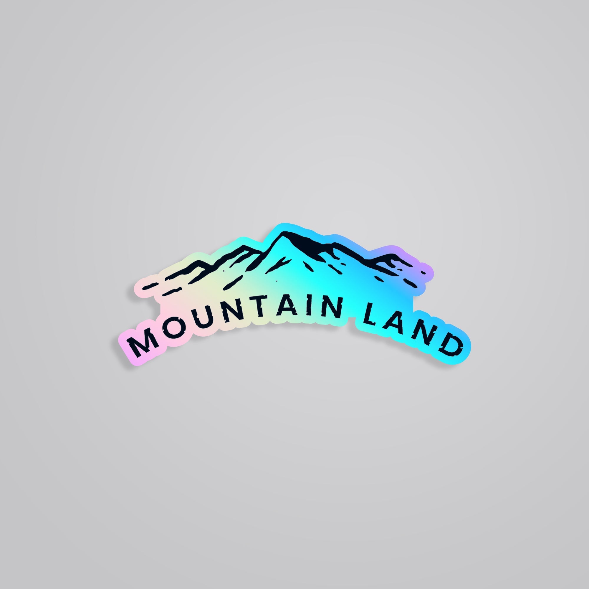 Mountain Land Holographic Sticker – Reflect the Peaks in Style
