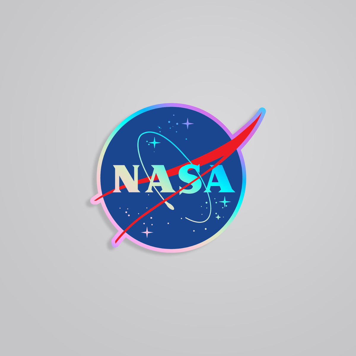 NASA Circle Logo Holographic Sticker – Elevate Your Cosmic Style with ...