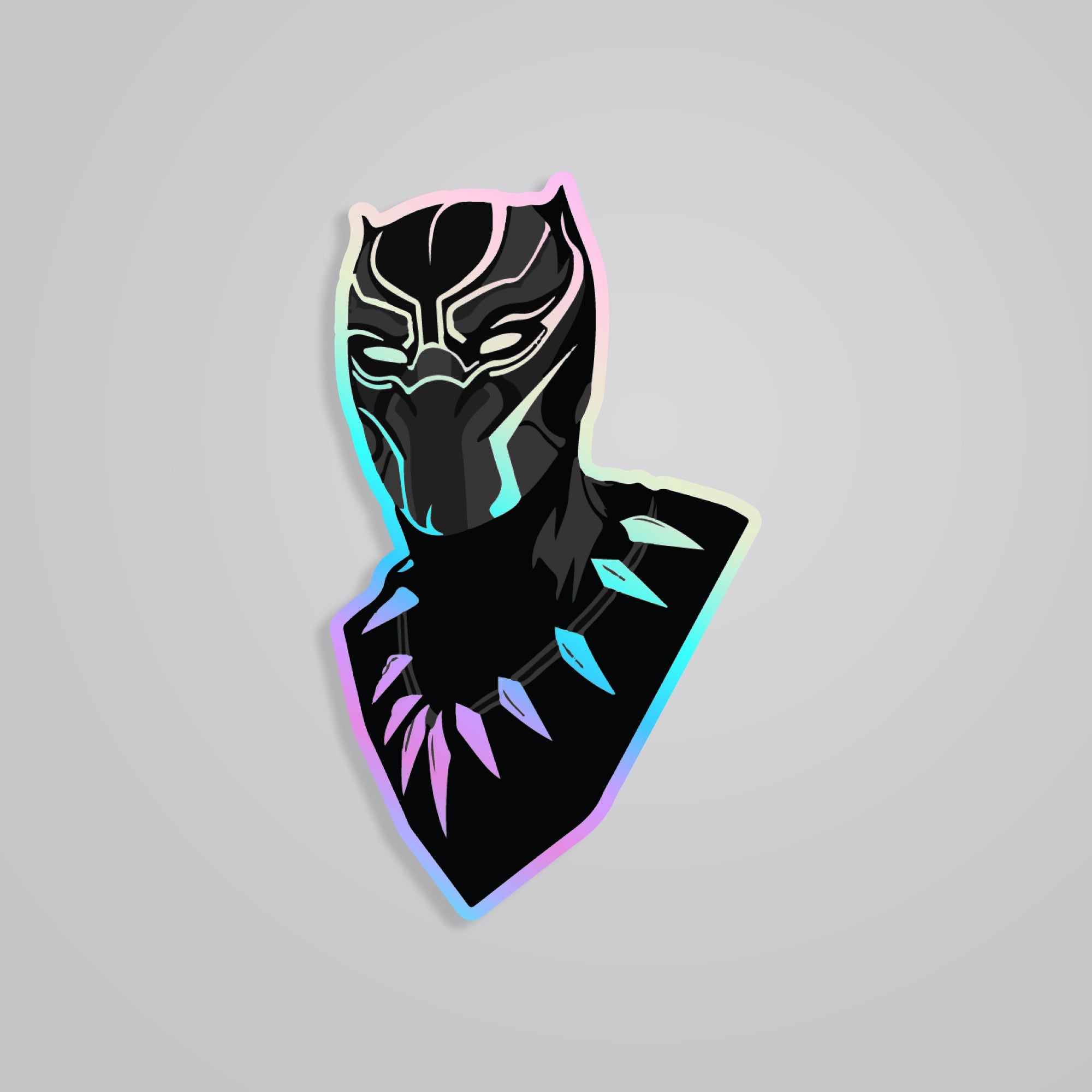 Black Panther MCU Holographic Sticker – Wakanda Forever in Shimmering Style