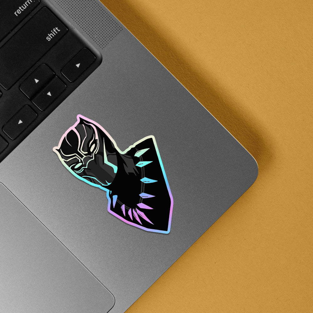 Black Panther MCU Holographic Sticker – Wakanda Forever in Shimmering Style