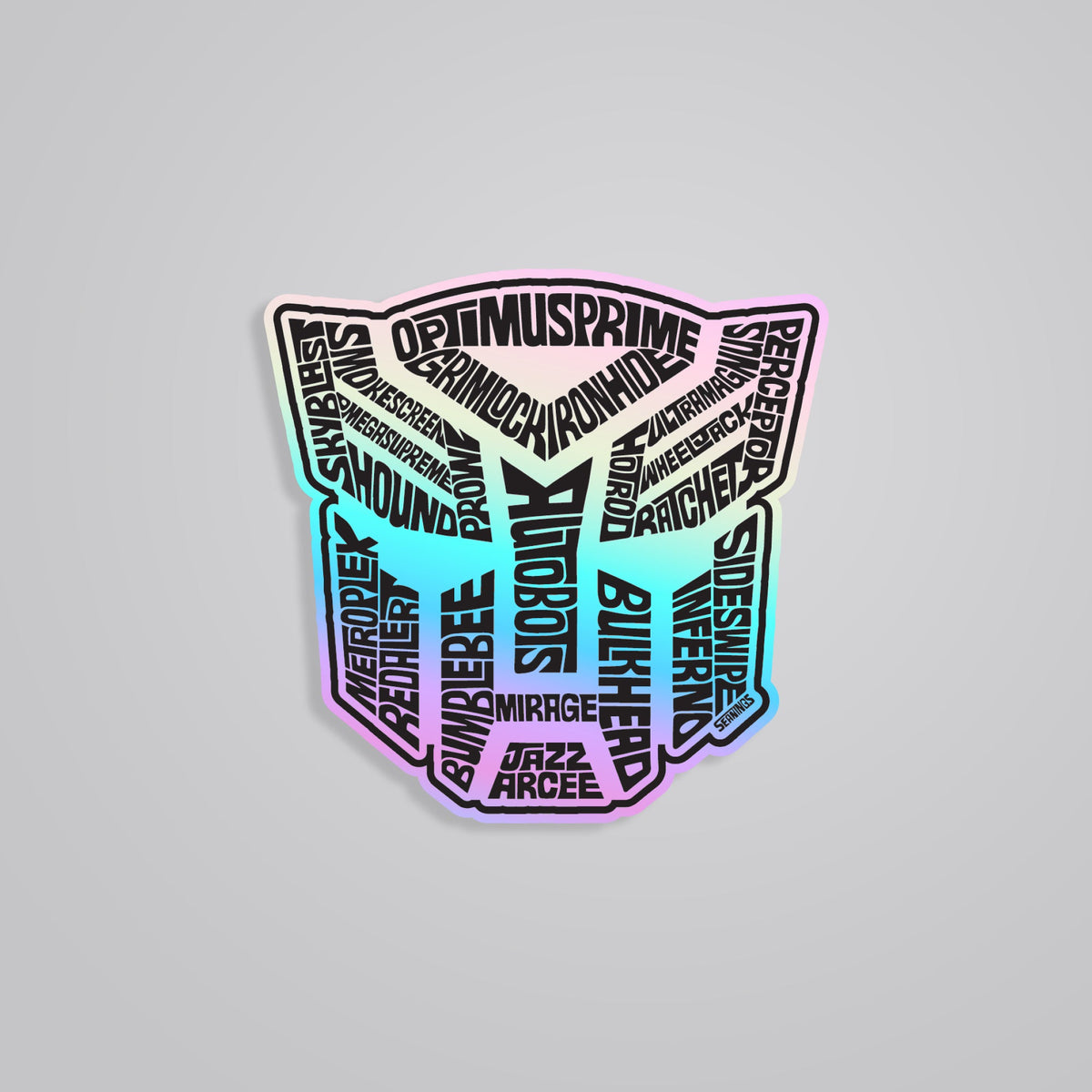 Transformers Logo Holographic Sticker – Roll Out in Shimmering Autobot ...