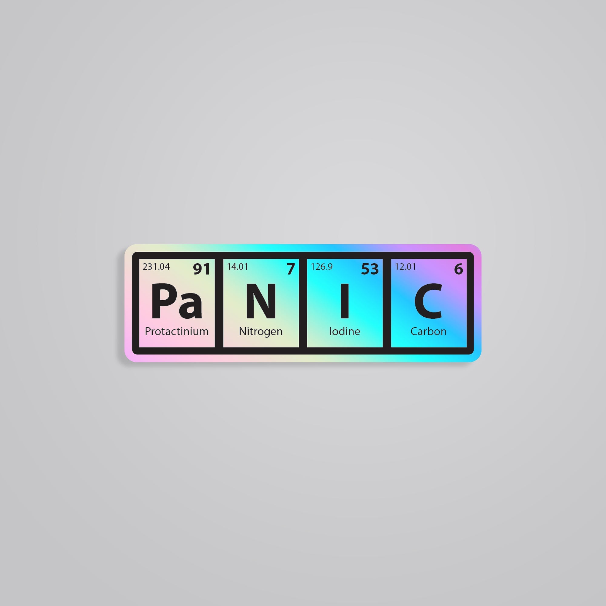 Panic Holographic Sticker – Elevate Your Expression with Dazzling Chaos