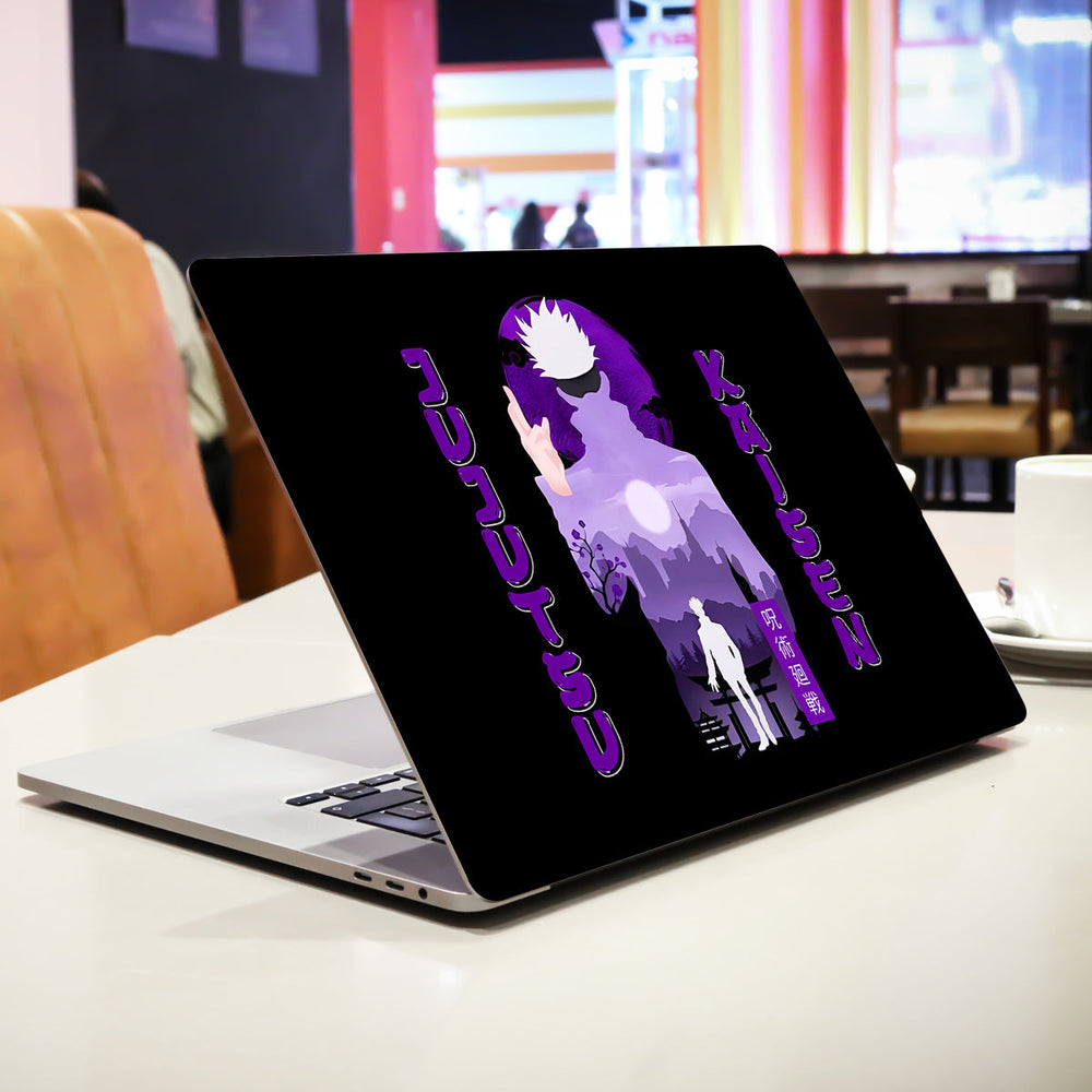 Embrace the Cursed Energy: Jujutsu Kaisen Gojo Silhouette Anime Laptop Skin