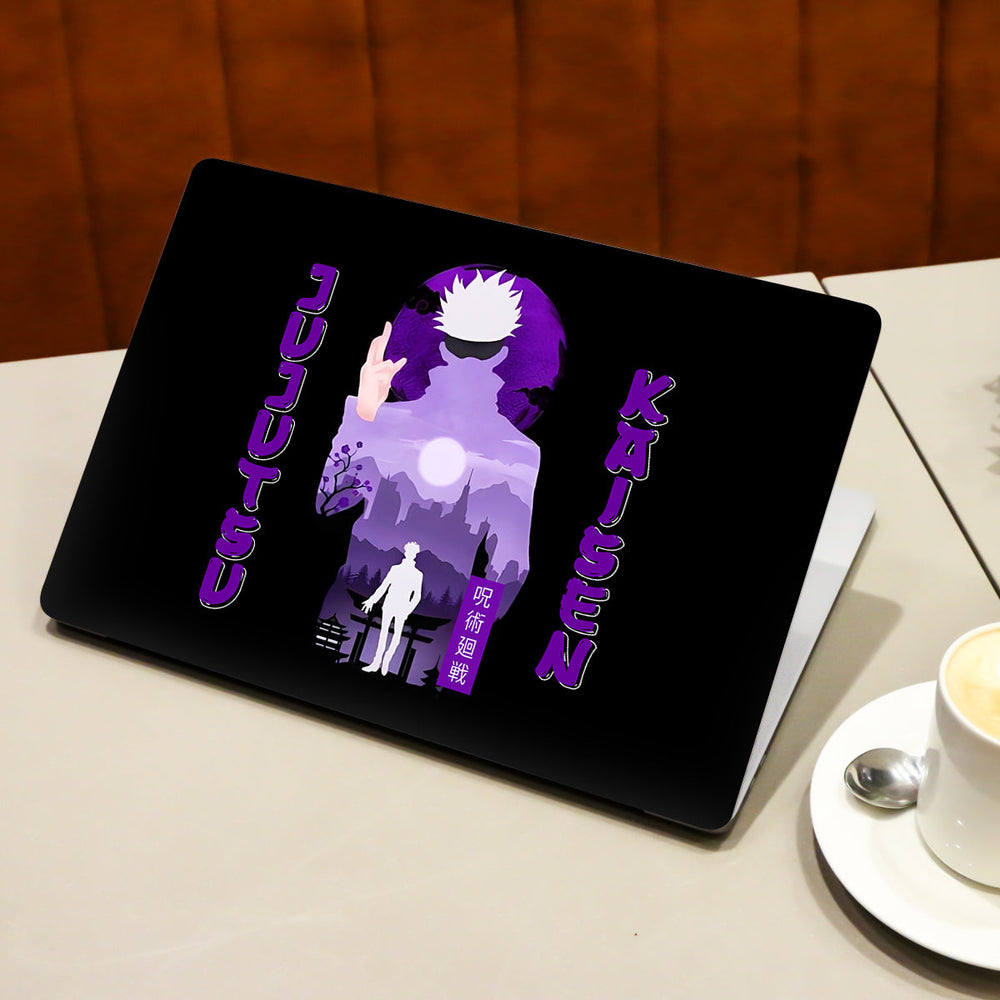 Embrace the Cursed Energy: Jujutsu Kaisen Gojo Silhouette Anime Laptop Skin