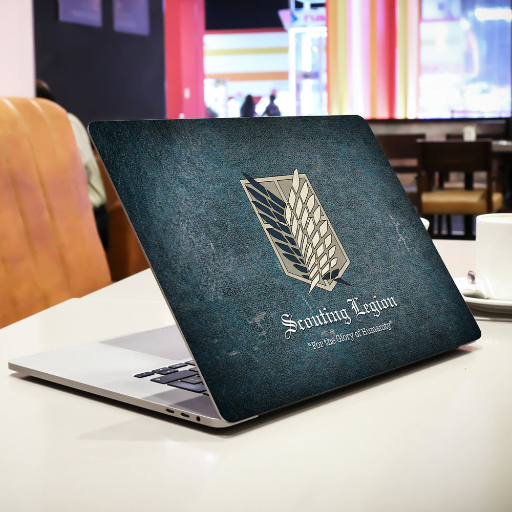 Join the Scouting Legion: AOT Anime Laptop Skin - Armored Up for Style