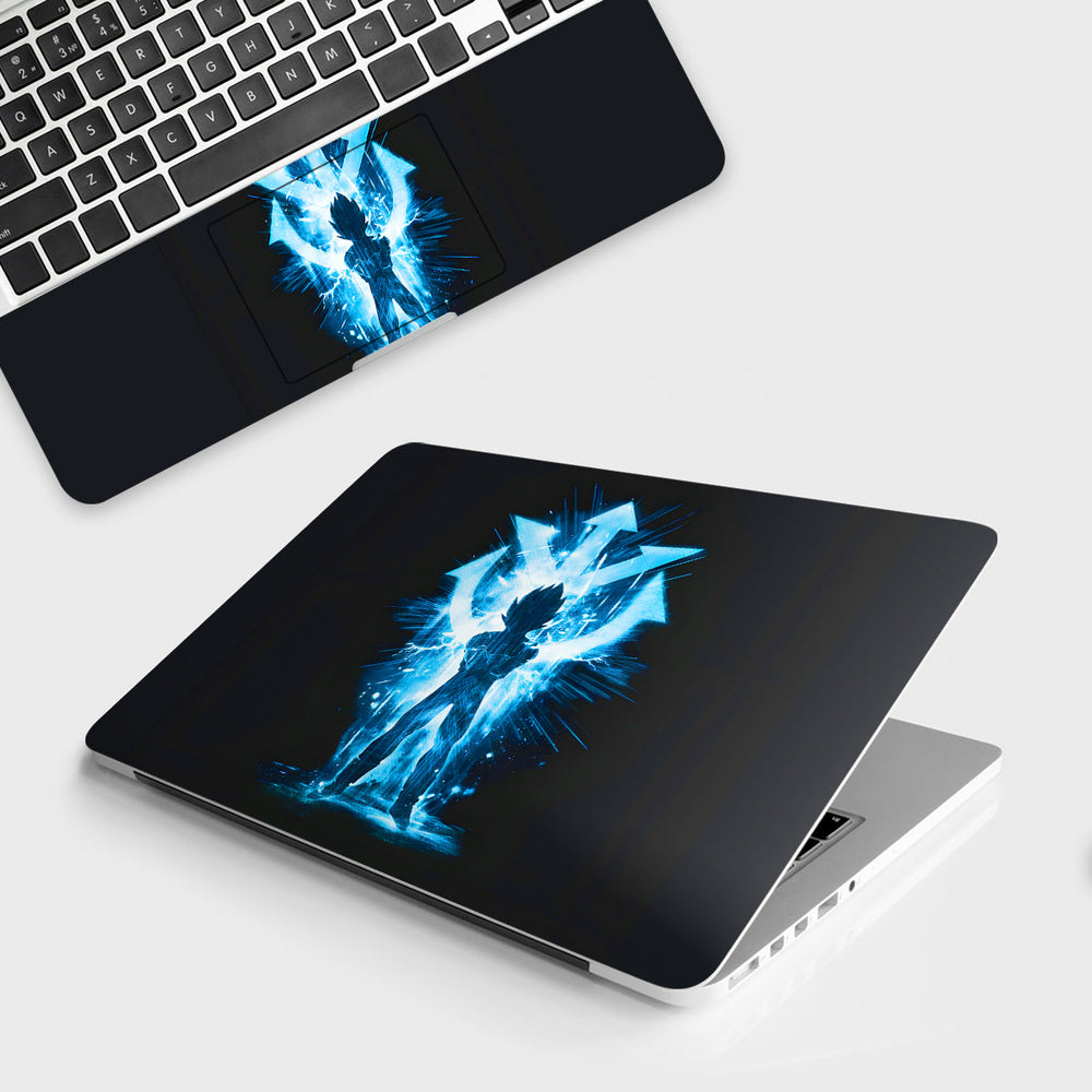 Power Up Your Laptop with Vegeta in Electric Blue: Dragon Ball Z Anime ...