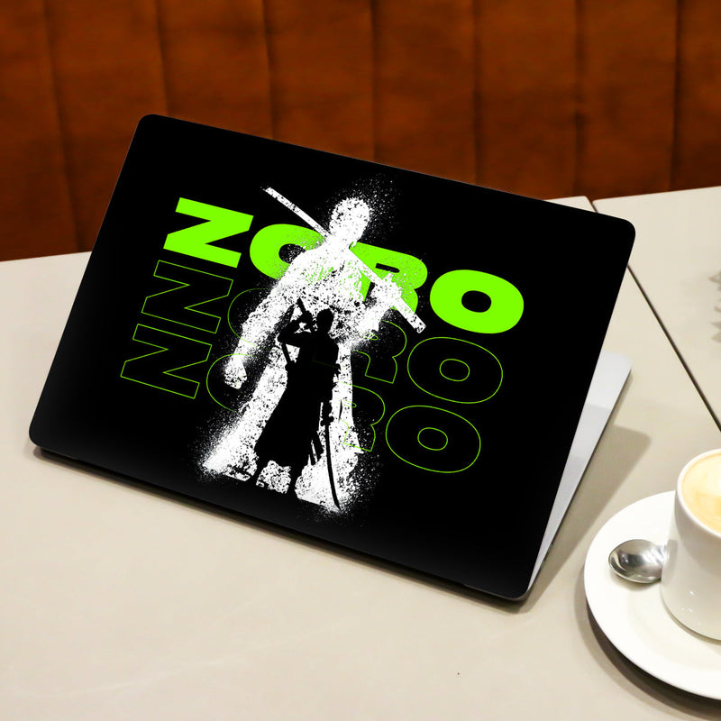 Unleash the Warrior Within: Zoro in Green One Piece Laptop Skin for ...