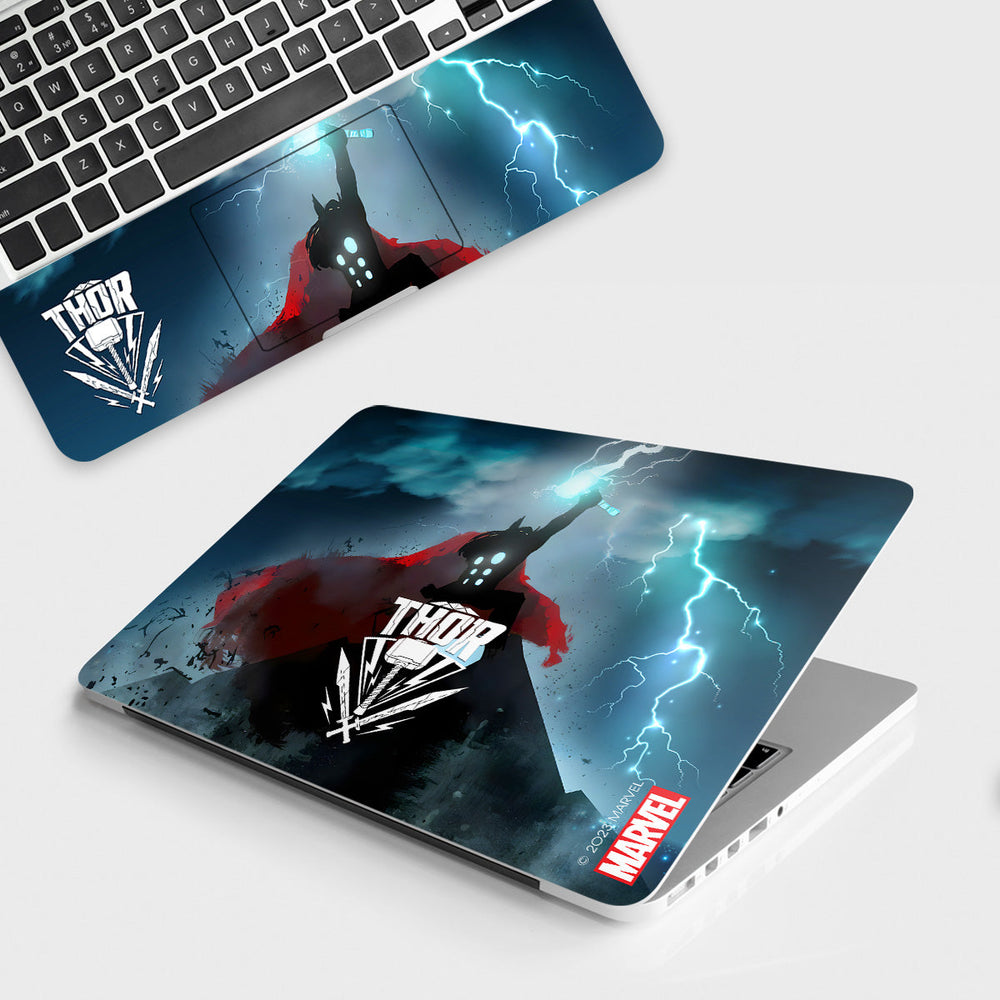 Embrace the Thunder with Thor Love & Thunder Marvel Comics Laptop Skin ...
