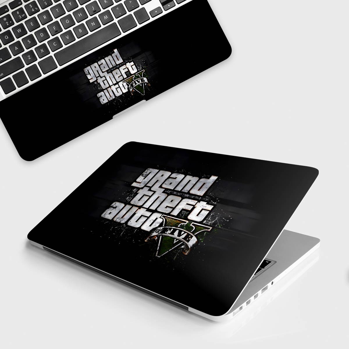 Rev Up Your Style: GTA 5 in Grunge Design Laptop Skin for Gaming Edge