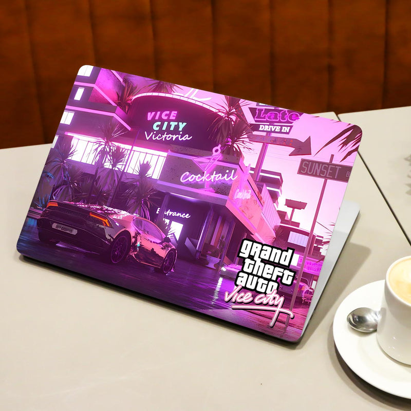 Revive the '80s Vibe: Grand Theft Auto Vice City Laptop Skin for Retro ...