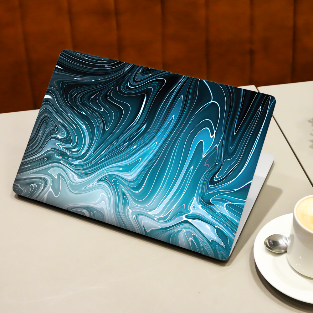 Immerse in Luxury with a Cerulean Liquid Texture Laptop Skin - Elegant ...