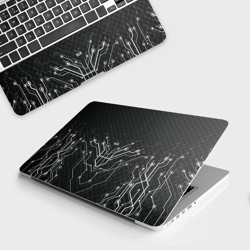 Upgrade Your Laptop's Look with Black Digital Circuit Laptop Skin ...