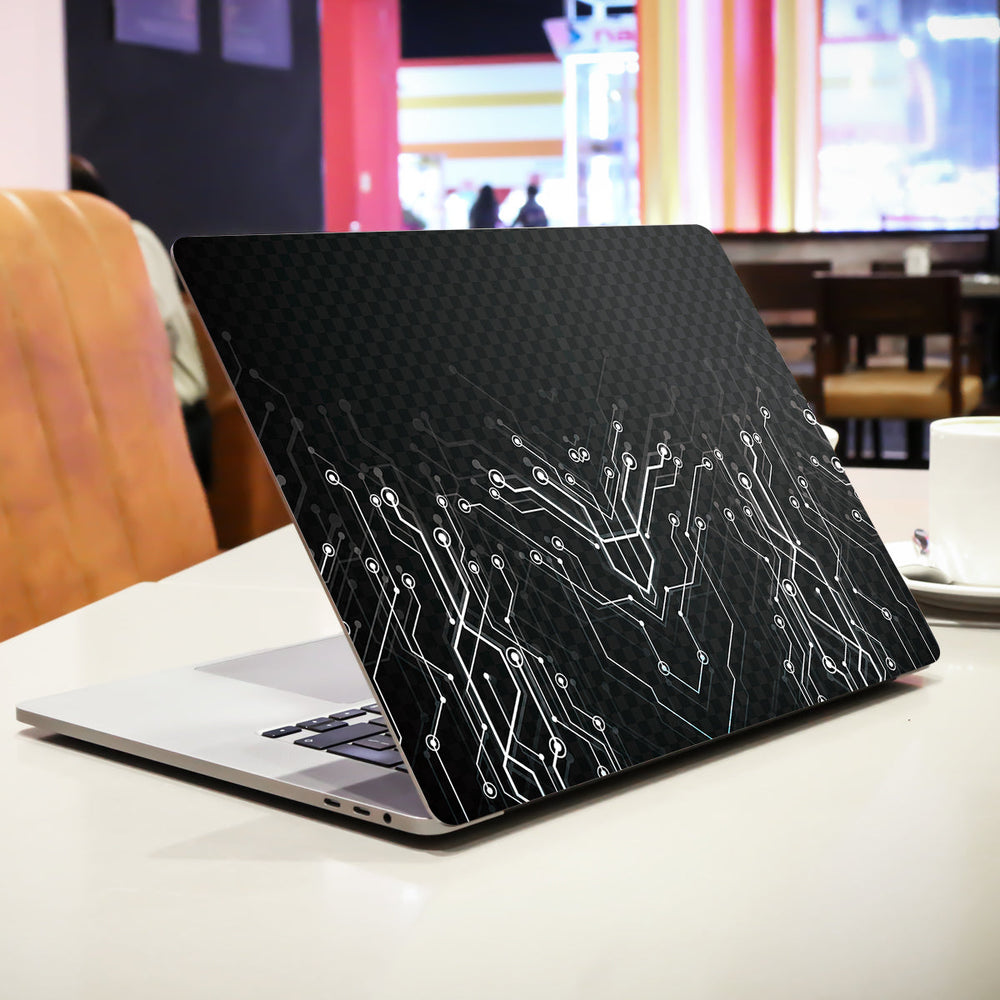 Upgrade Your Laptop's Look with Black Digital Circuit Laptop Skin ...