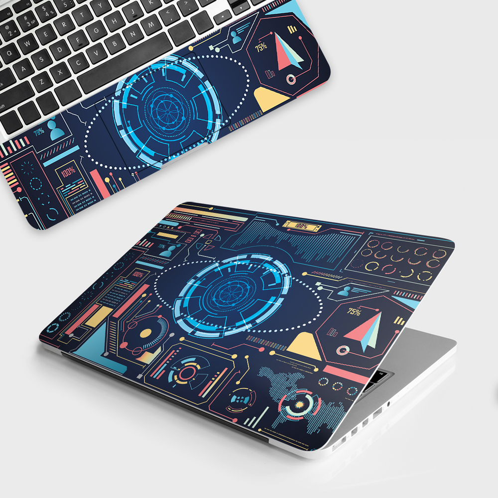 Upgrade Your Laptop with a Futuristic HUD Interface Laptop Skin - Sleek ...