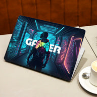 Show Your Gaming Pride with Gamer in Glowing Background Laptop Skin ...