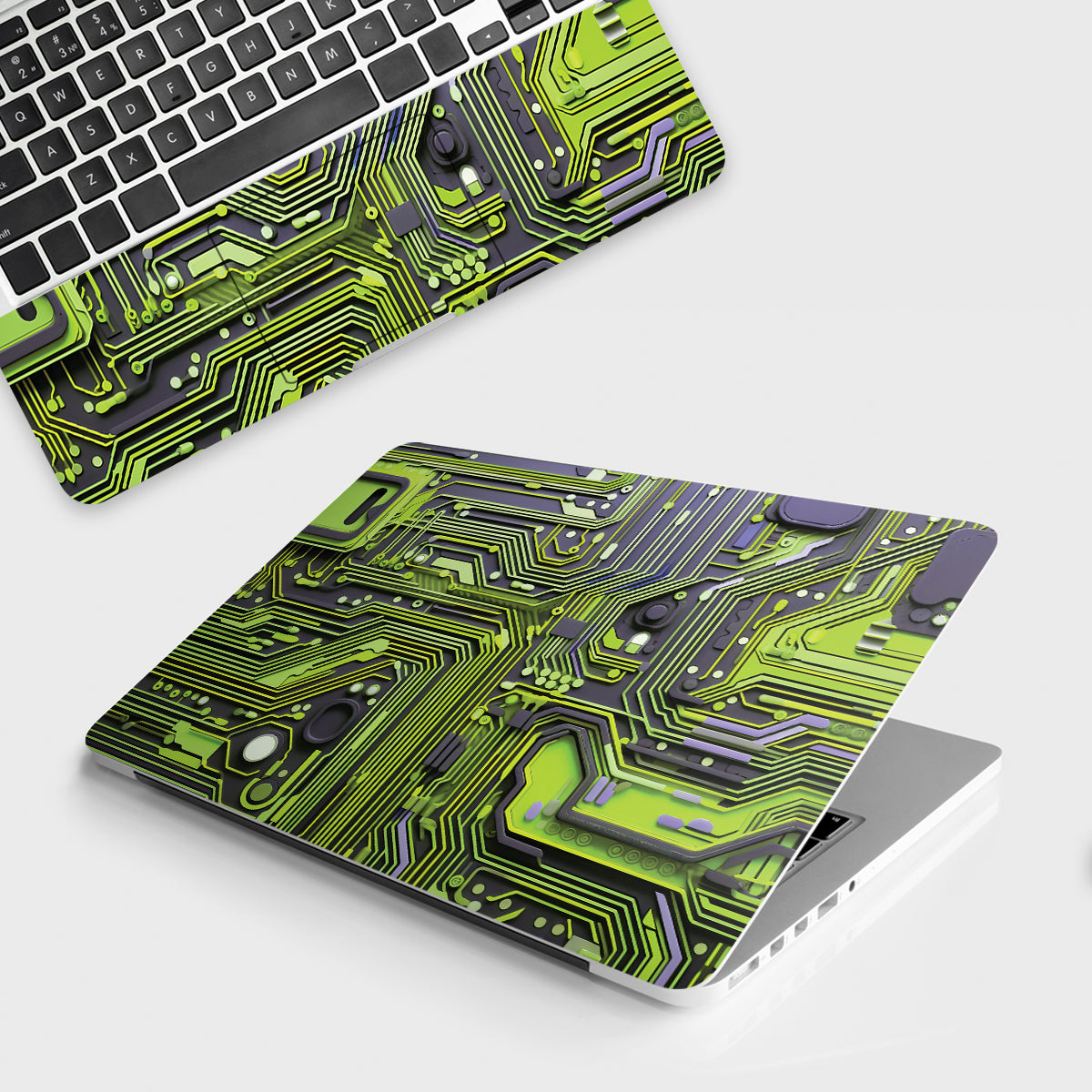 Energize Your Laptop with Lime Green Circuit Design Laptop Skin ...