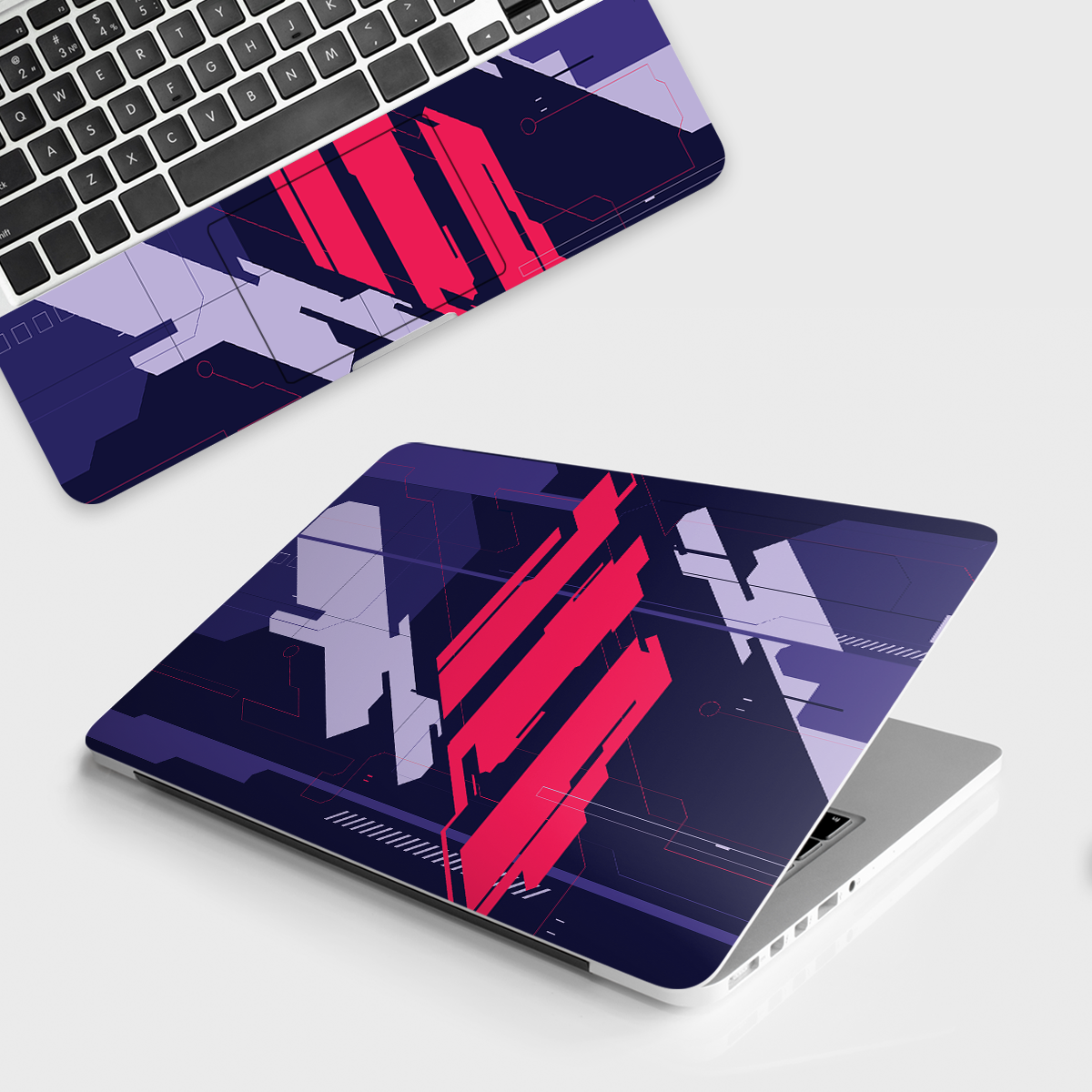 Elevate Your Laptop's Look with a Retro Innovative Illustration Laptop ...