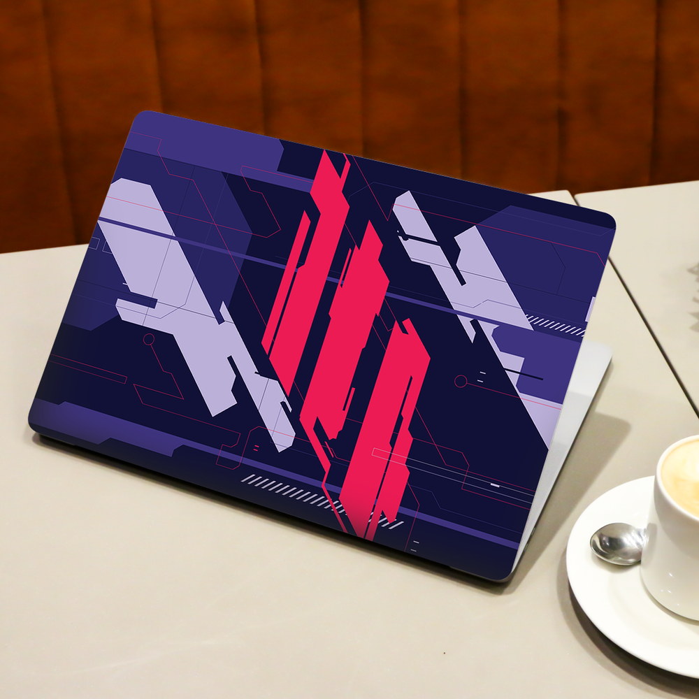 Elevate Your Laptop's Look with a Retro Innovative Illustration Laptop ...