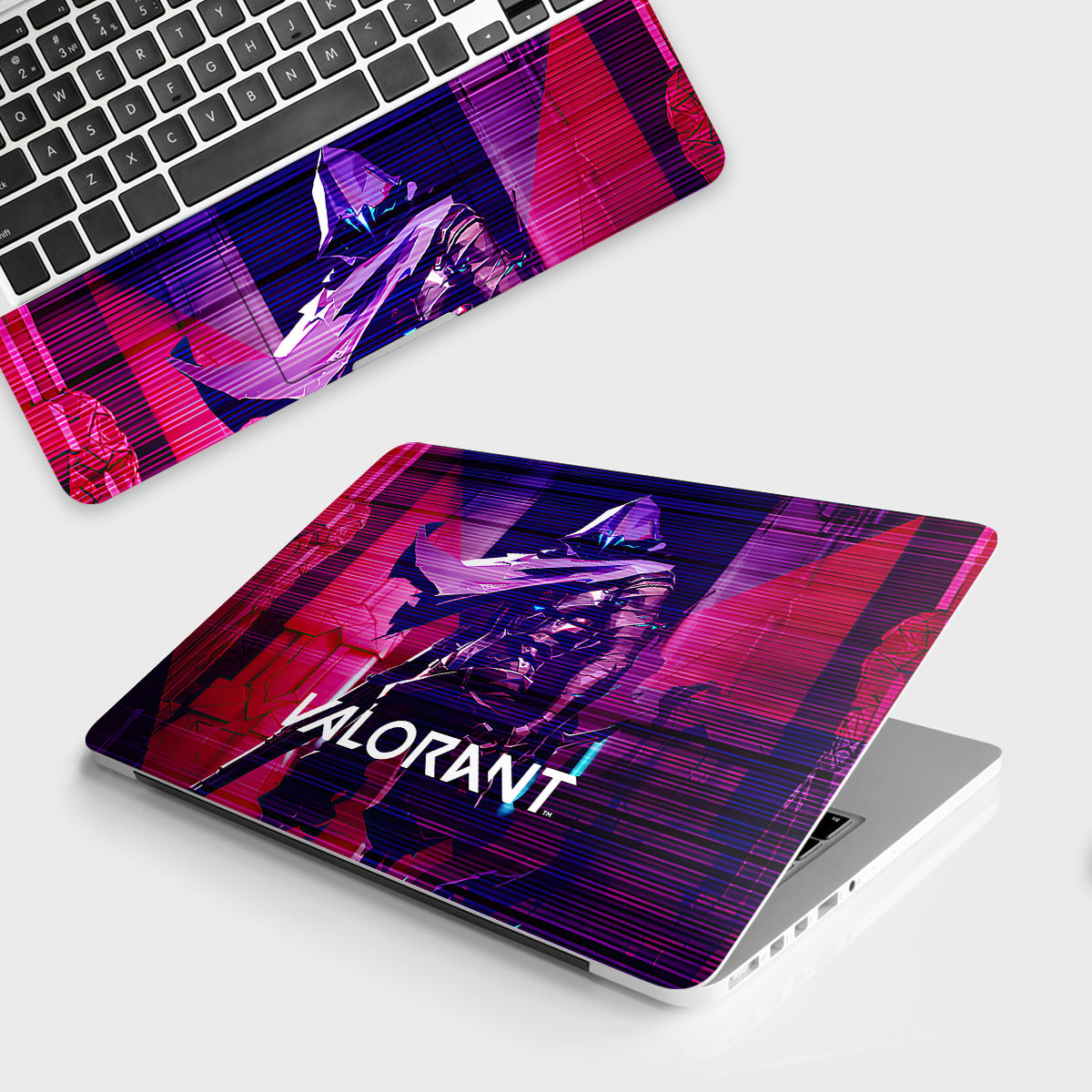 Step into the Shadows: Valorant Omen Glitching Design Laptop Skin for ...