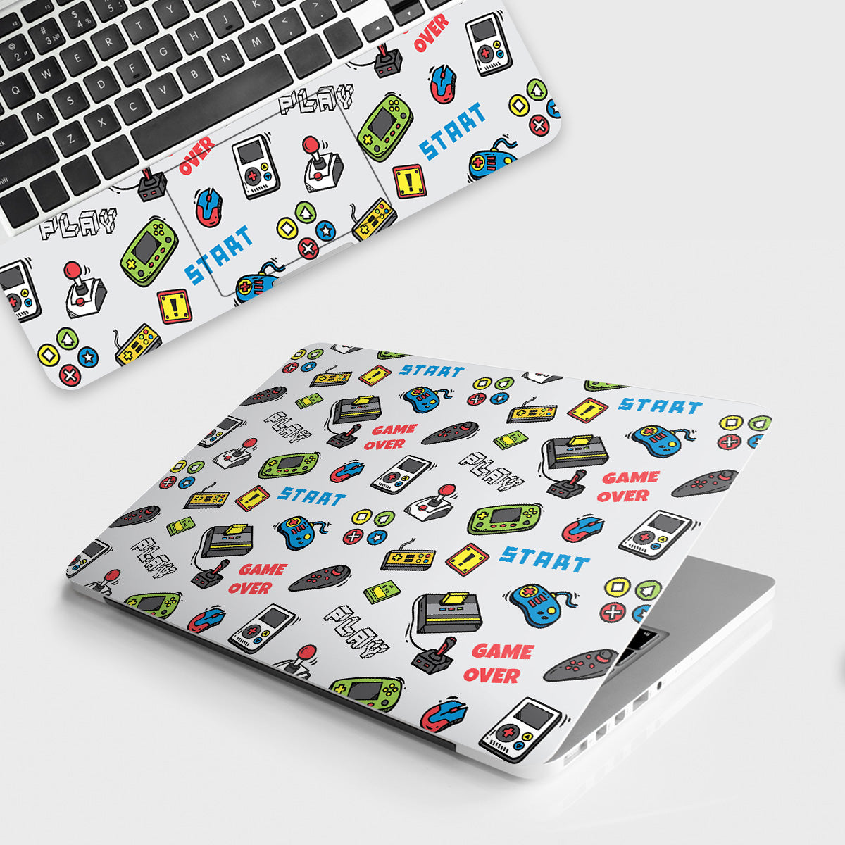 Level Up Your Laptop's Look with Video Games Icon Pattern Laptop Skin ...