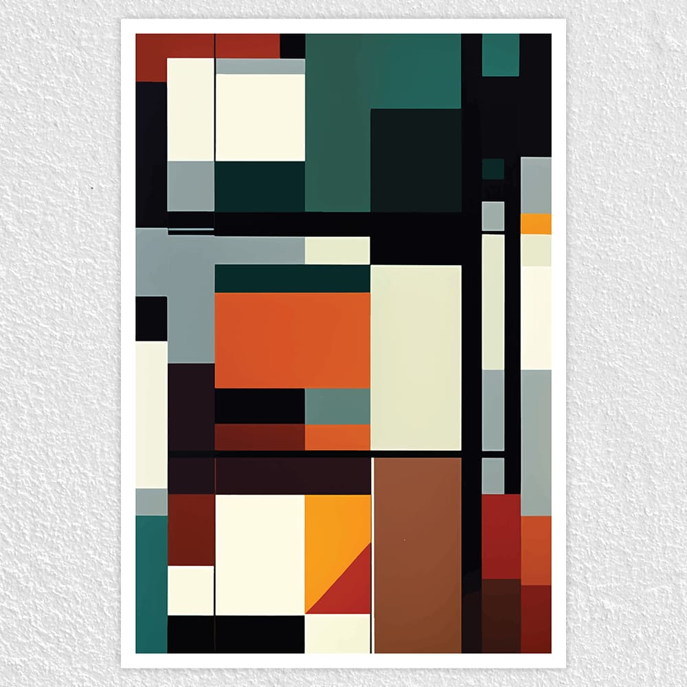 Color Squares Abstract Poster - Vibrant Modern Art for Your Walls