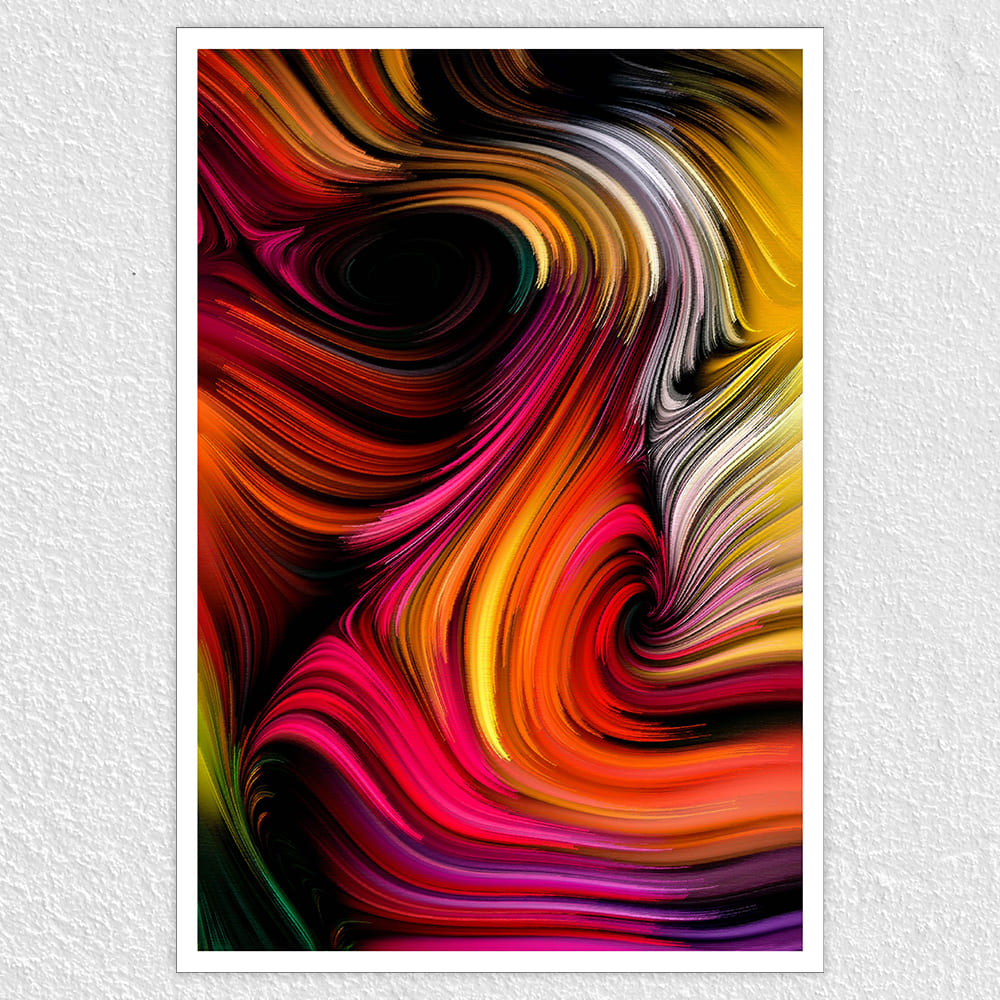 Vibrant Waves: A Captivating Colorful Wave Pattern Abstract Poster for ...