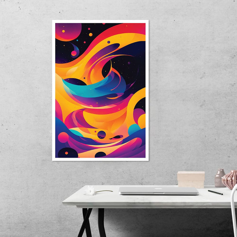 Starry Colorful Design Abstract Poster - Vibrant Artwork for Your Home